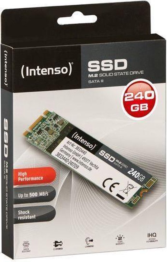 Intenso 3833440 SATA M.2 SSD 2280 harde schijf 240 GB High Performance ...