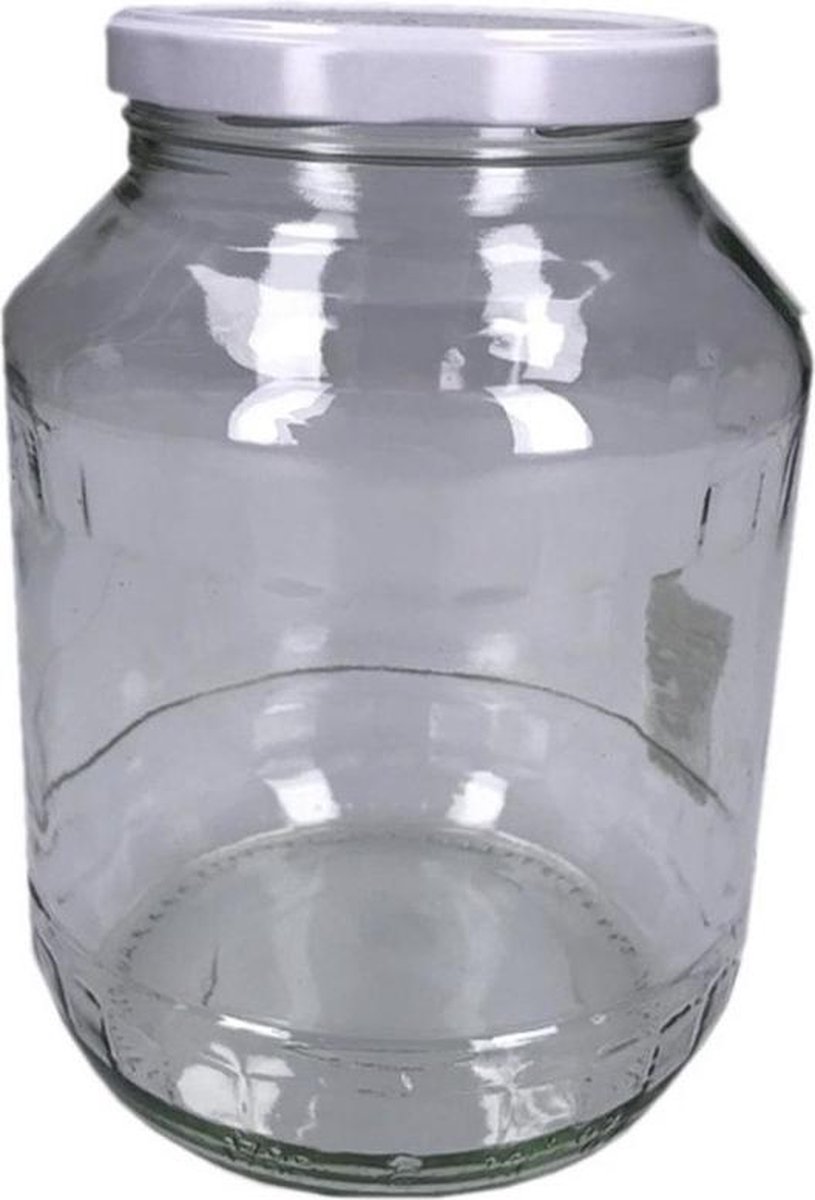 Set van 8x stuks weckpotten/inmaakpotten met schroefdeksel 1700 ml ...