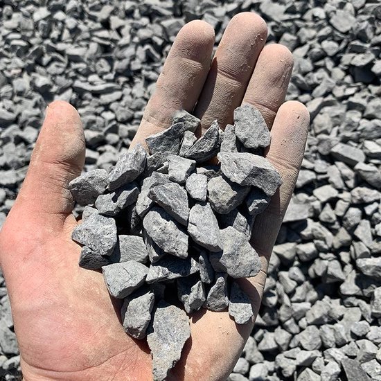 Basalt split zwart grijs siergrind 8-16 mm - 725 KG - Zwart donker ...