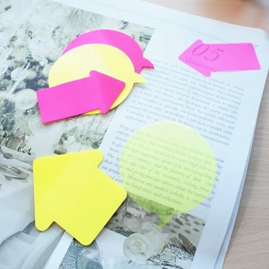 Stick'n Doorzichtige sticky notes - Tekstwolkje vorm - 76x76mm - 30x ...