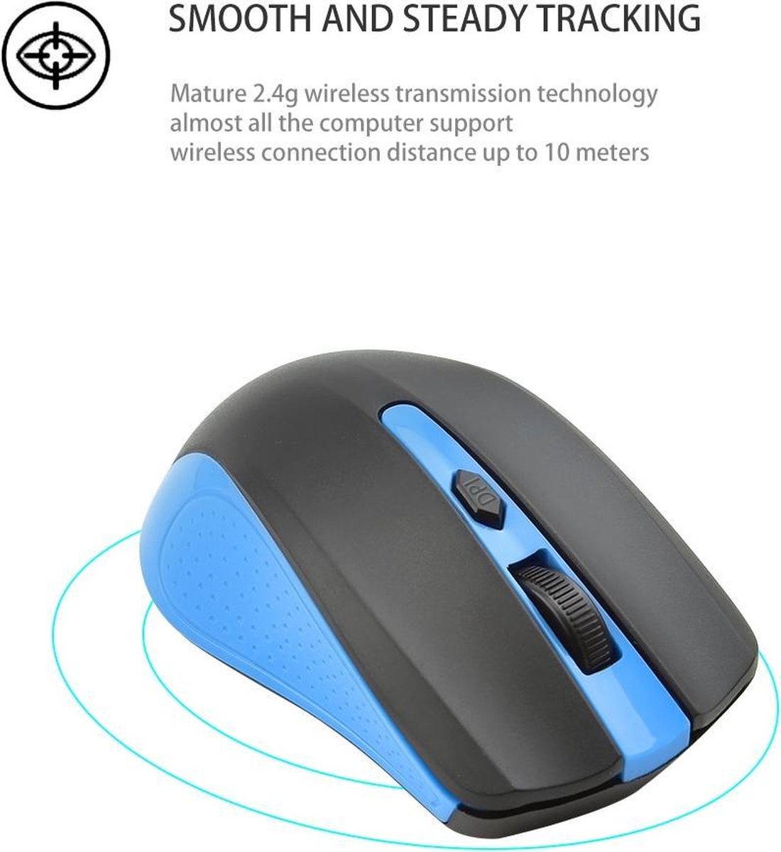 Draadloze muis G-211 USB-muis computer Laptop 2.4GHz - Blauw | bol.com