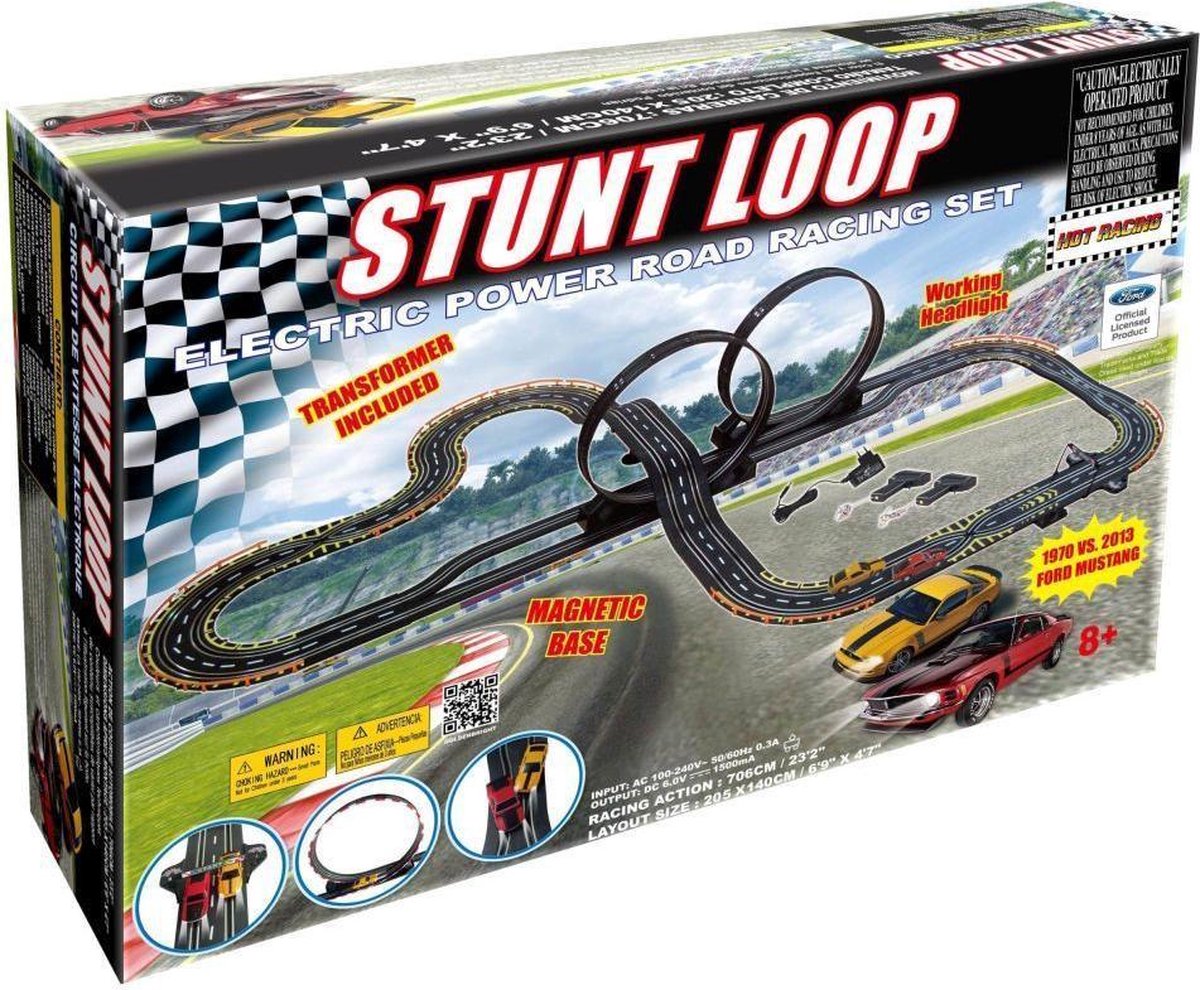 Electric Power Stunt Loop Road Racebaan - inclusief 2 Raceauto's | bol.com