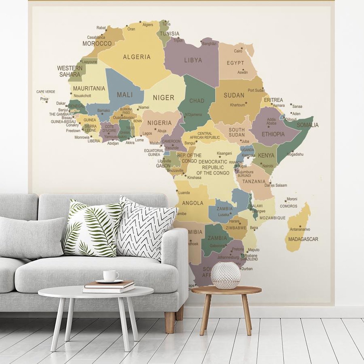 Papier peint - Papier peint Papier peint photo - Carte de l' Afrique ...