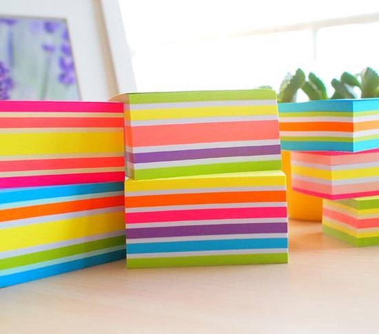 Stick'n Sticky Notes Kubus - 76x76mm - Neon Pastel Mix - Groen - 400 ...