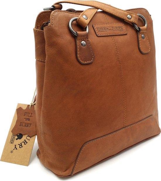 Hillburry rugzak - Leder/Leer - Anti Diefstal - schoudertas en rugzak ...