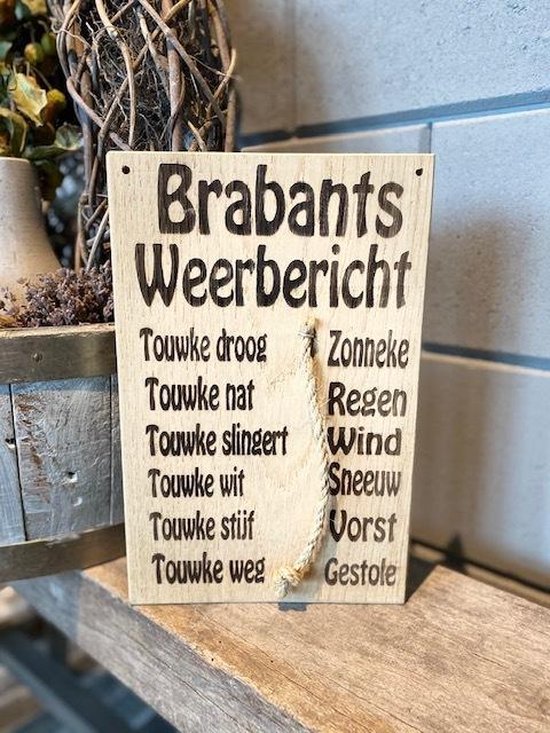 Tekstbord Brabants weerbericht | bol.com