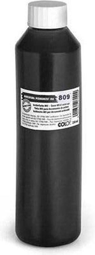 Colop 809 | Sneldrogende stempelinkt | 250 ml | Zwart | bol.com