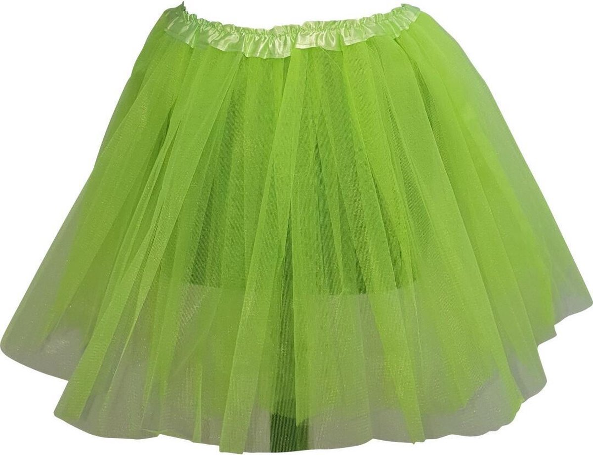 Tutu – Petticoat – Tule rokje – Neon groen - 40 cm - 3 lagen tule ...