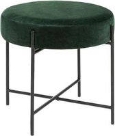 poef - ronde poef - oranje - houten poten - 60 cm rond - H46cm | bol.com