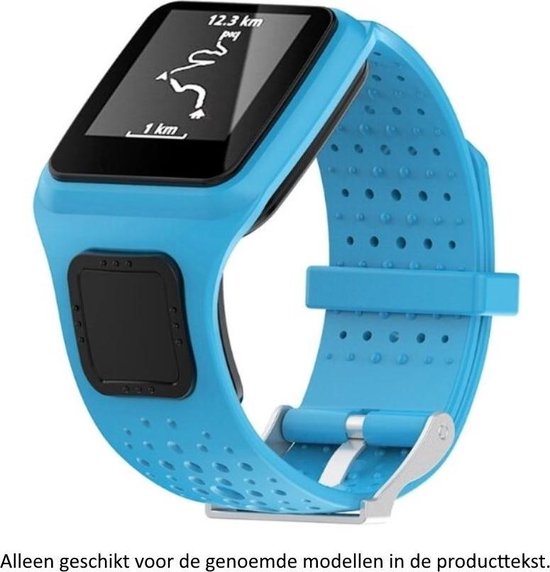 Blauw bandje voor Tomtom Runner 1 & Multi-Sport 1 – Maat: zie maatfoto ...