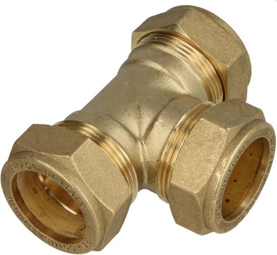 Messing 22 t stuk knelkoppeling | bol