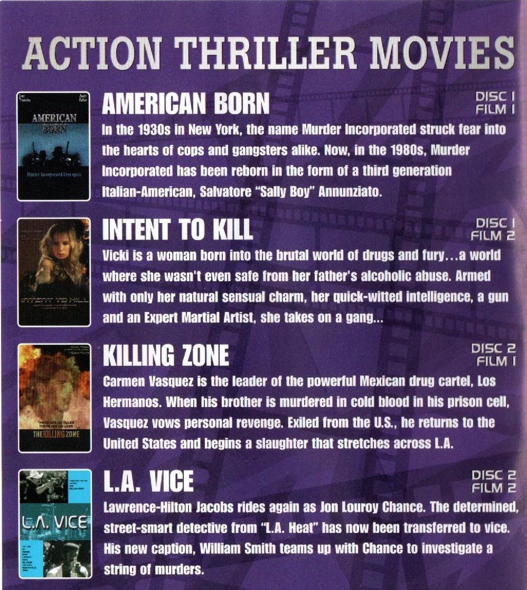 Action Thriller Moviebox - 4 great movies on 2 DVD's (Dvd) | Dvd's ...