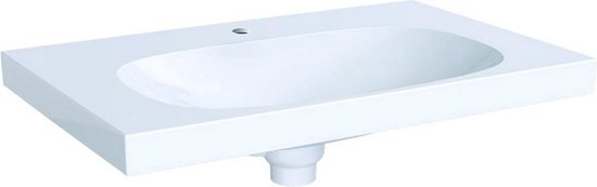 Geberit Acanto wastafel 75 cm met afdekkap en clou-overloop KeraTect ...