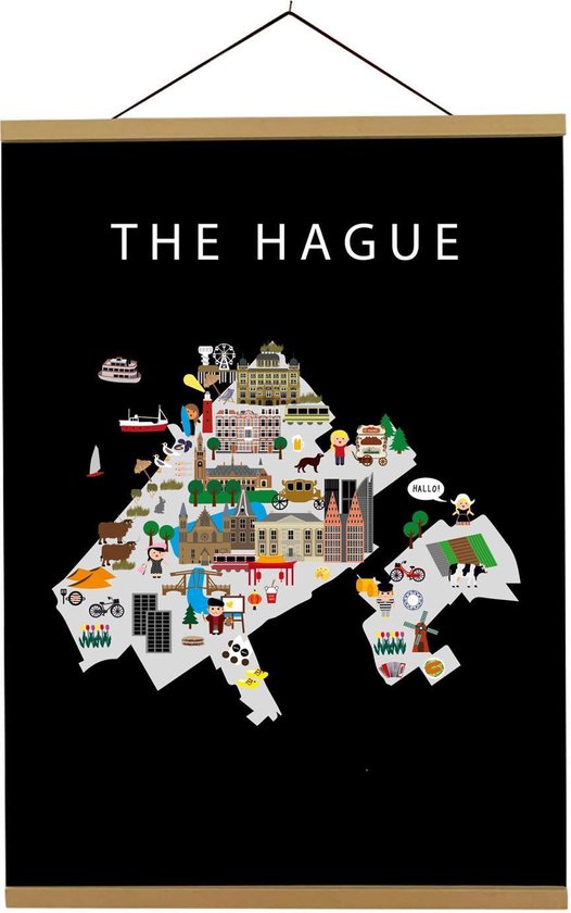 Kaart van Den Haag | B2 poster | 50x70 cm | Maison Maps | bol