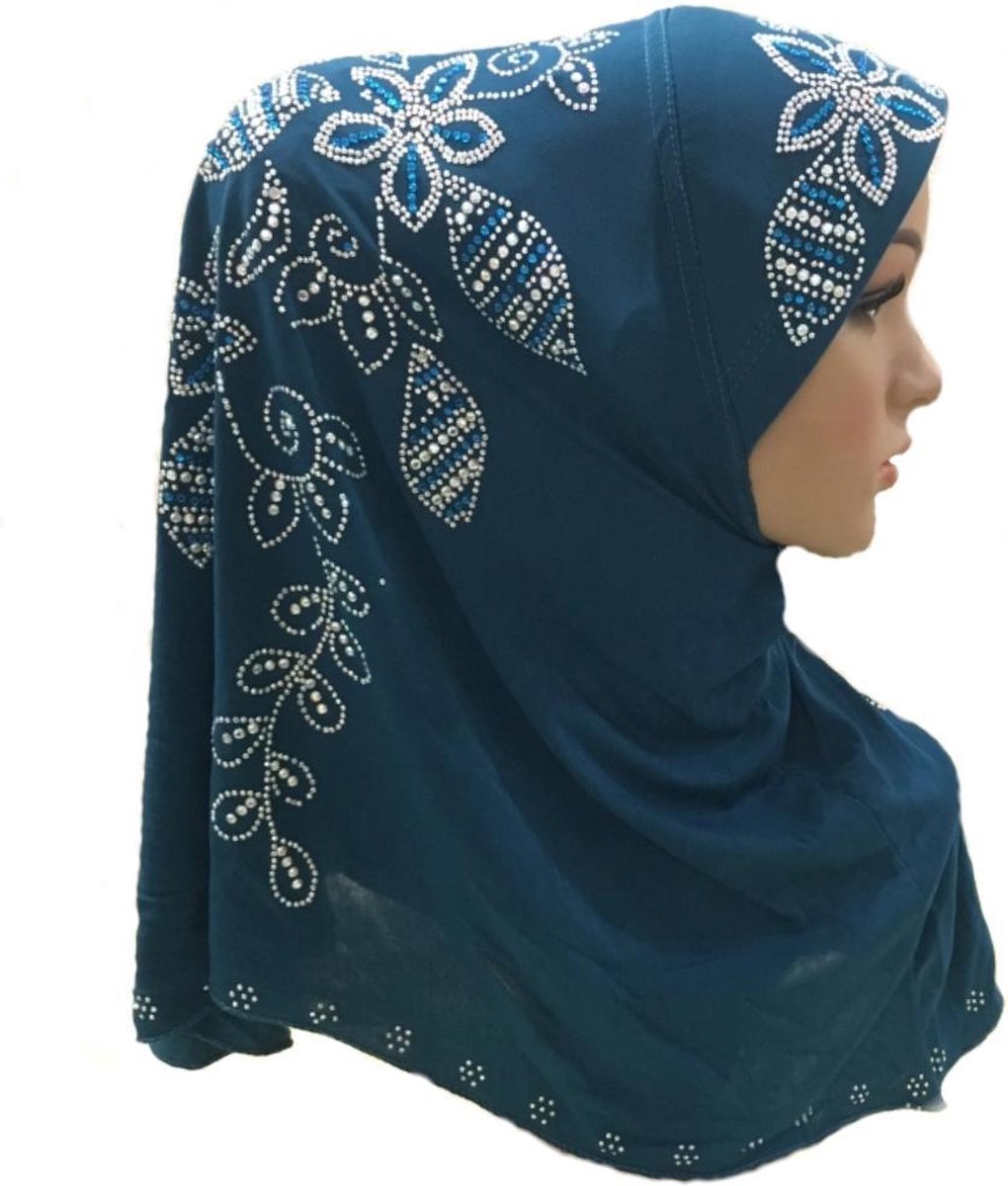 Elegante hijab, hoofddoek met stennen. | bol