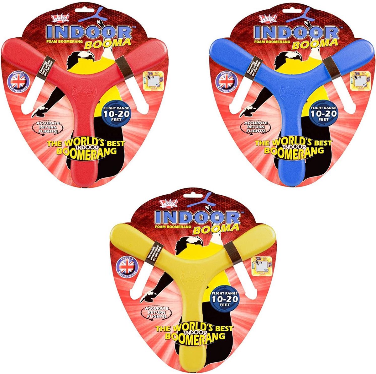 Wicked Booma - Indoor Boemerang - 3 Meter Draaicirkel - Foam | bol.com