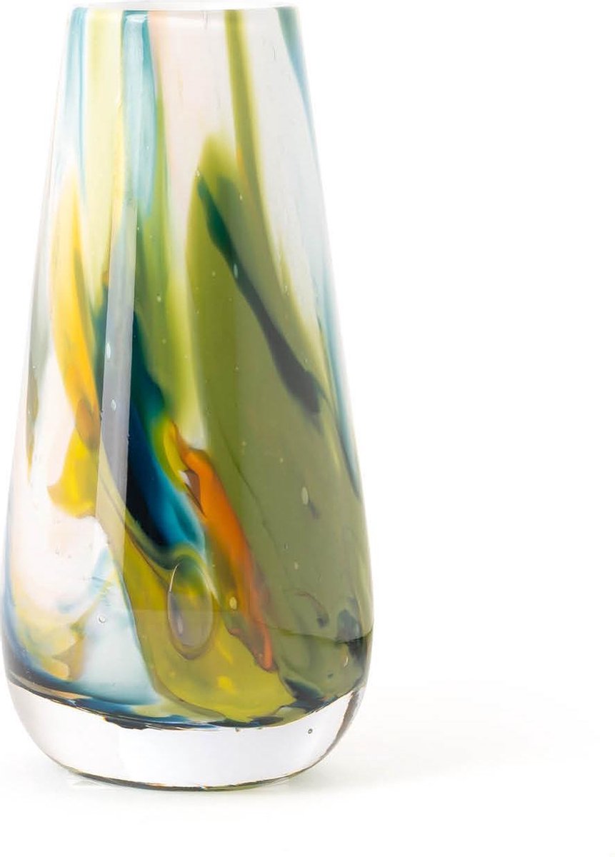 Design vaas Gloriosa - Fidrio COLORI - glas, mondgeblazen bloemenvaas - hoogte 15 cm | bol.com
