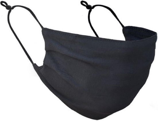 3x Classic Face Mask Zwarte Wasbare Mondmasker | bol