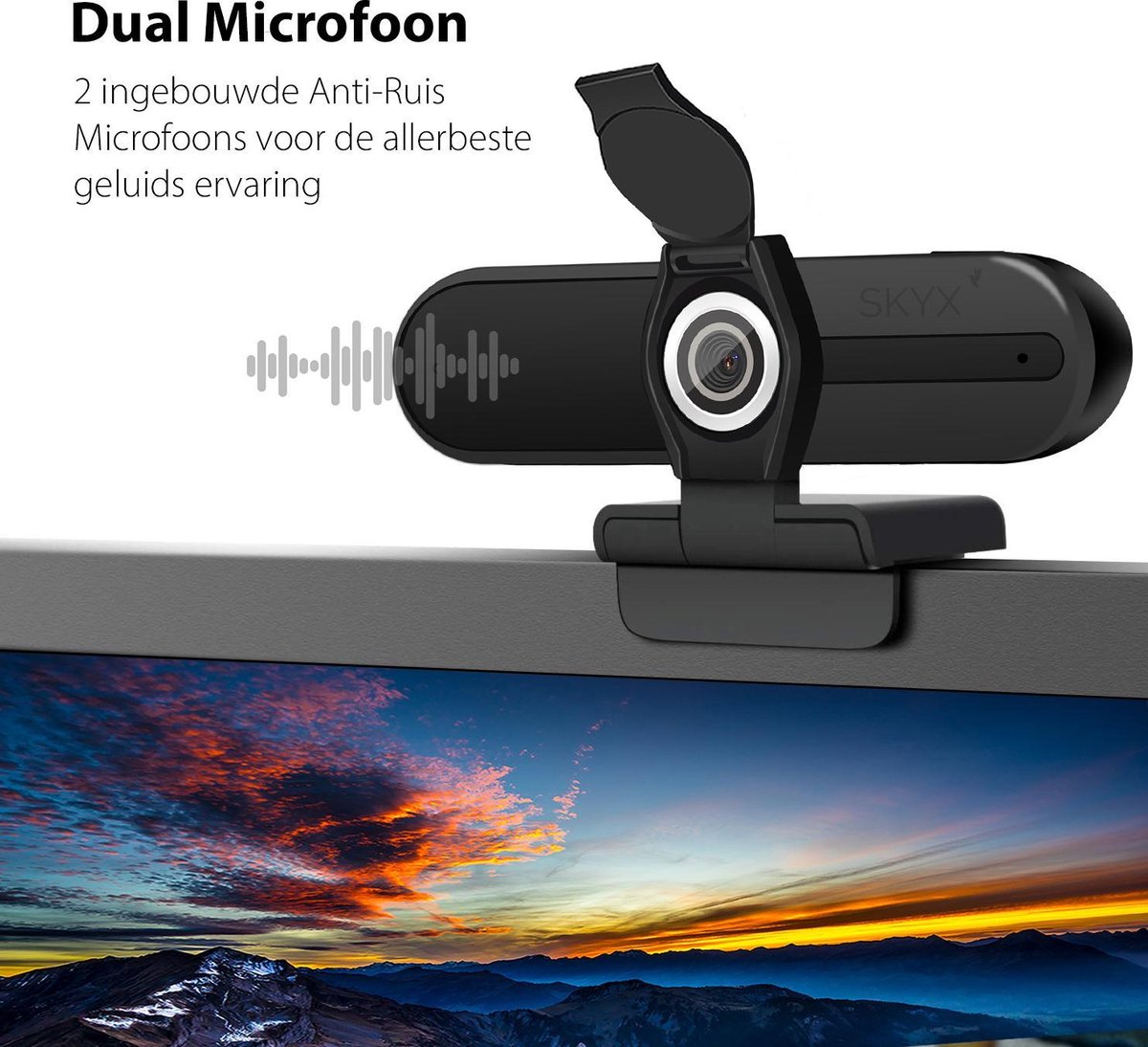 SKYX W8A - Webcam - Met microfoon - 4K - Zwart | bol.com