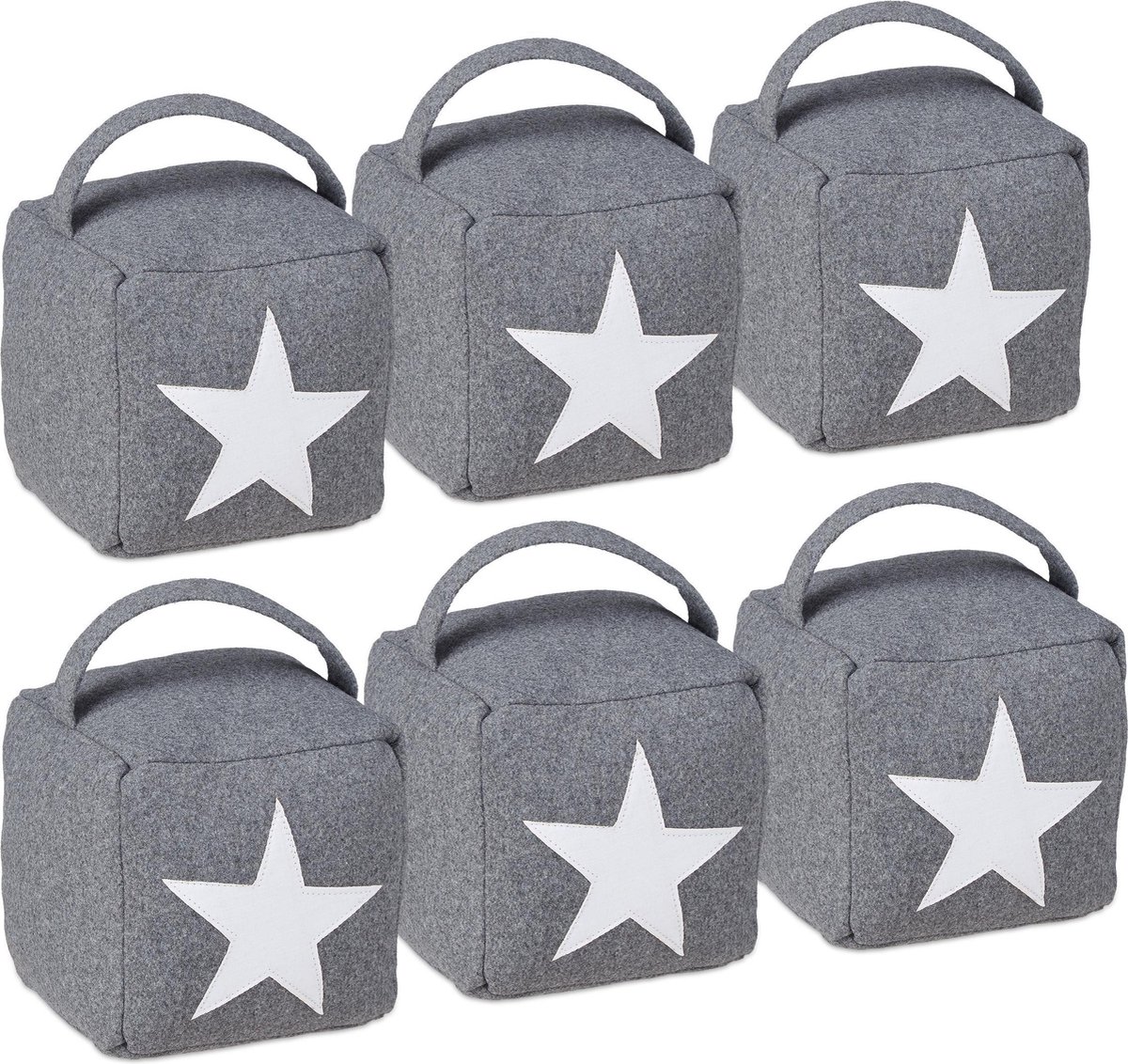 relaxdays 6er set starstop butoir avec poignée - butoir textile ...