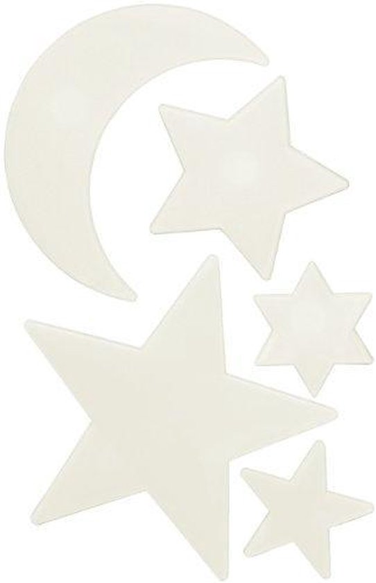Moses Glow In The Dark Sterren En Maan In Metalen Blik 30-delig | bol.com