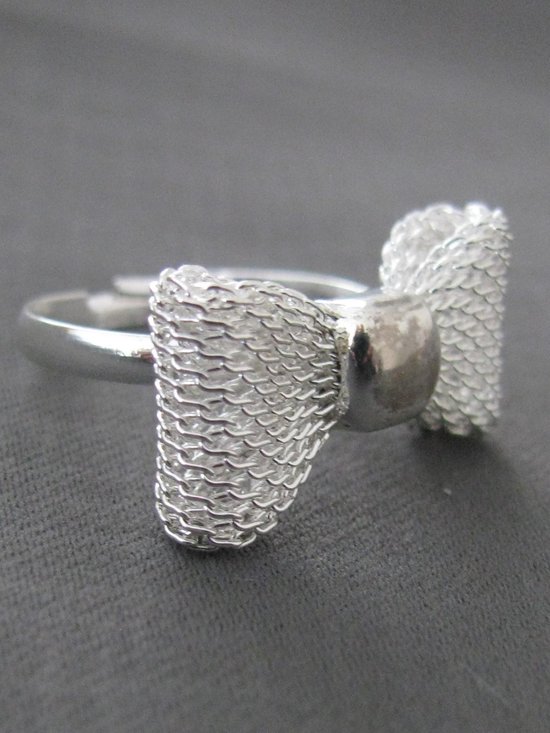 Strik ring mesh verstelbaar zilverkleur | bol.com