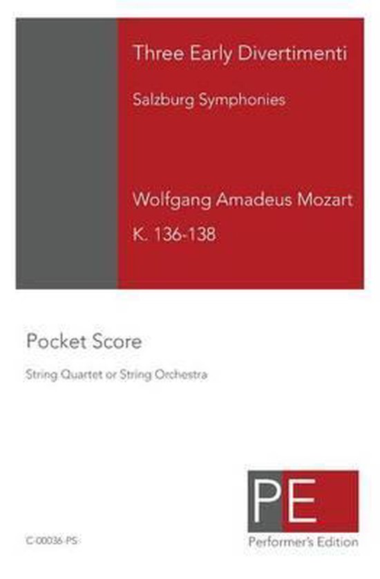 Three Early Divertimenti, Wolfgang Amadeus Mozart | 9781450518369 ...