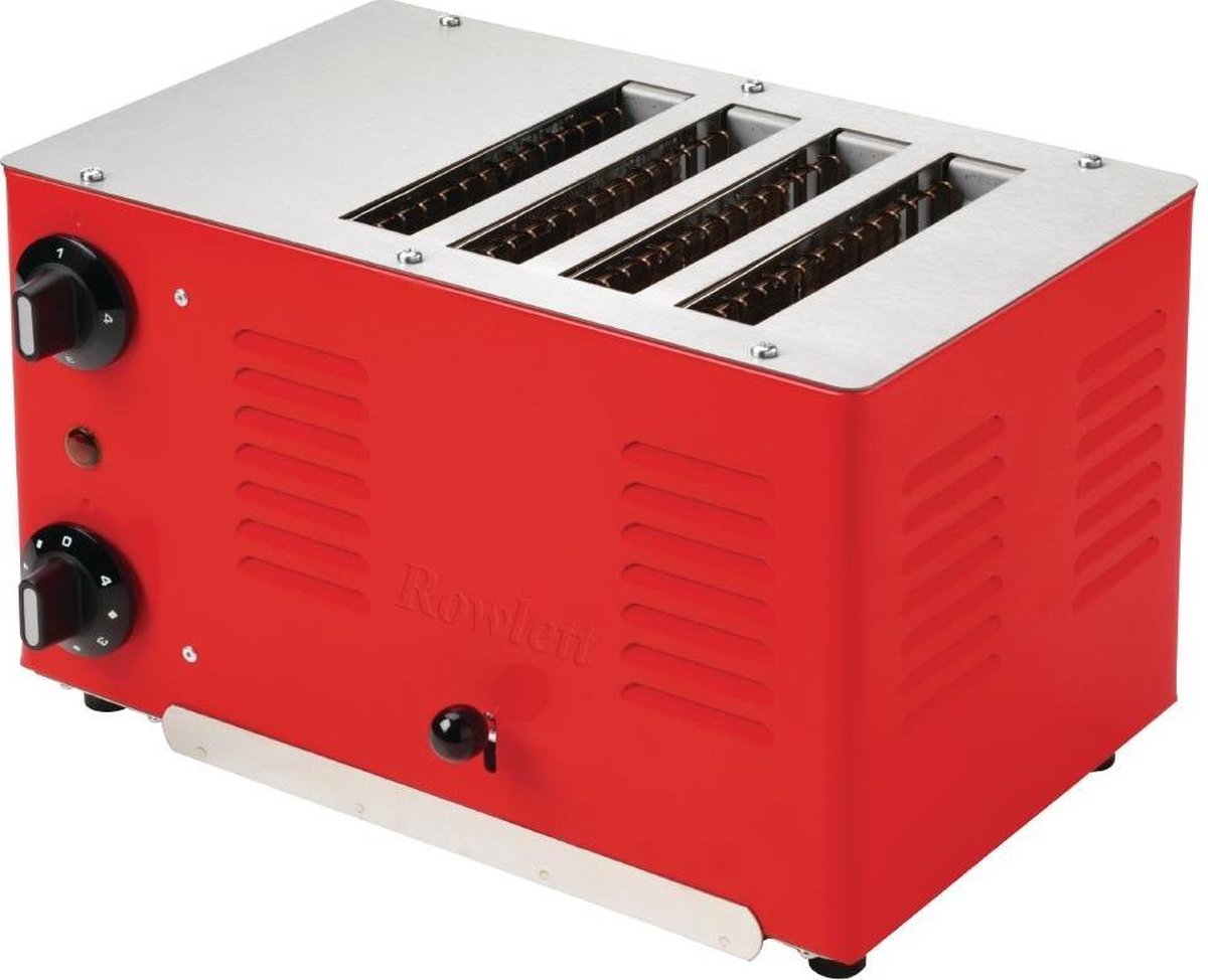 Rowlett Regent Broodrooster | 4 Sleuven | Rood | RVS | bol.com