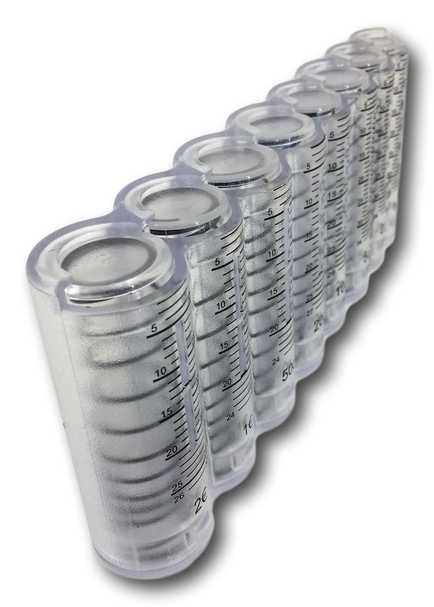 Munthouder - Munten houder - 8-gaats - Kleingeld houder - Munthouders ...