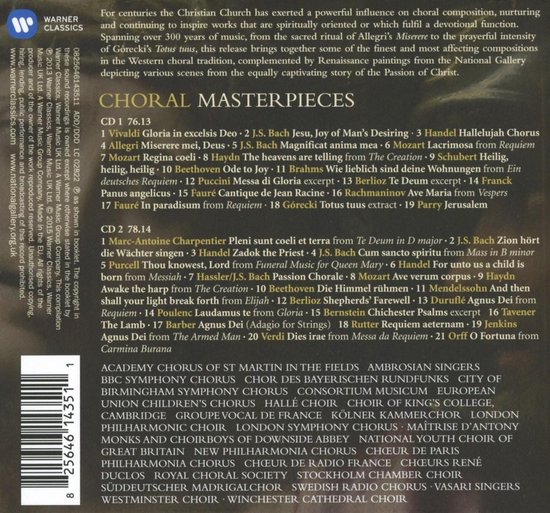 Choral Masterpieces, Choral Masterpieces | CD (album) | Muziek | bol.com