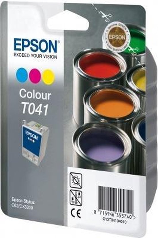 Epson inktpatroon kleur T041 | bol.com