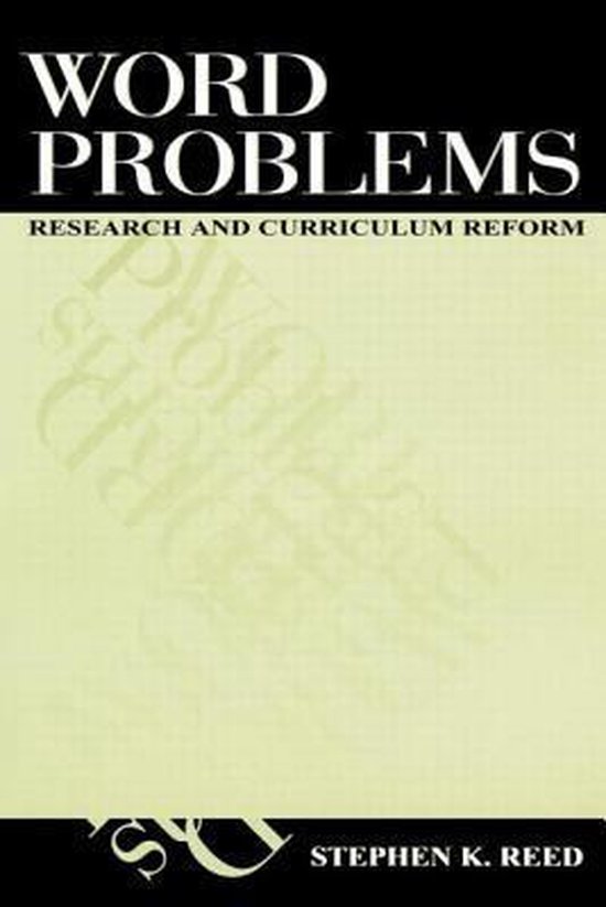 word-problems-9780805826616-stephen-k-reed-boeken-bol