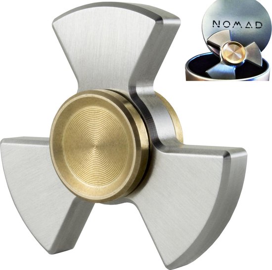 Fidget Spinner Metaal Zilver | NOMAD Pro Q1 | Anti Stress Hand Spinner ...