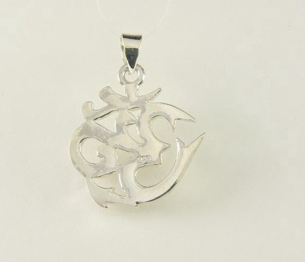 bol.com | Zilveren ohm hanger aan ketting