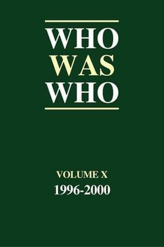 Who Was Who | 9780713654394 | Boeken | bol.com