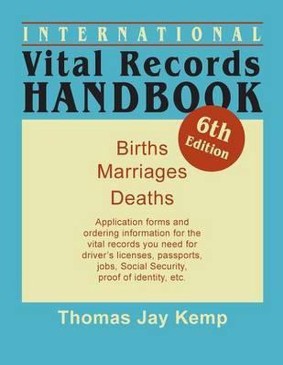 International Vital Records Handbook | 9780806319810 | Thomas Jay Kemp ...