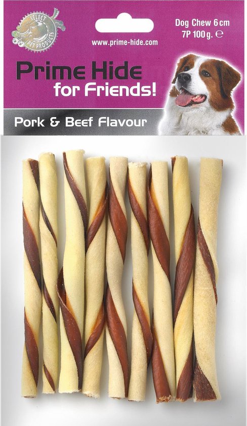 Prime Hide Pork & Beef Hide Sticks Hondensnack - 12.5 cm | bol.com