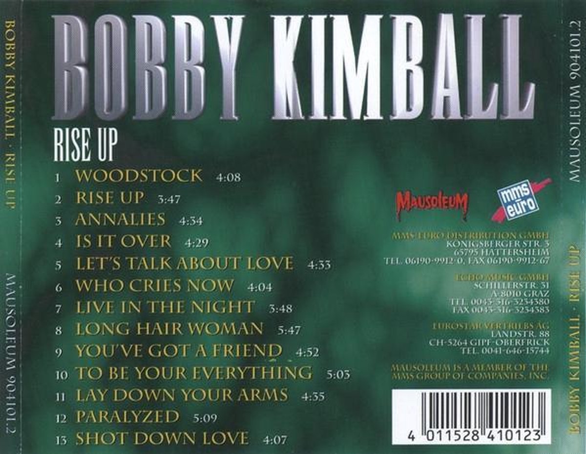Rise Up, Bobby Kimball | CD (album) | Muziek | bol