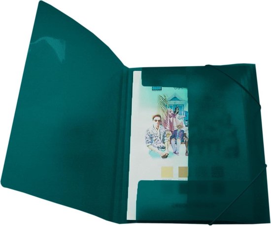 EXXO-HFP #51361 - A4 Elastomap met 3 Kleppen - Frosted Polyprop ...