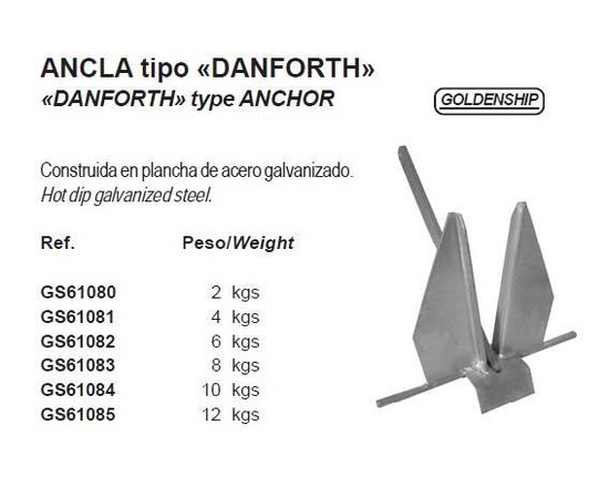 Anker 'Danforth' (12 kg (GS61085) | bol