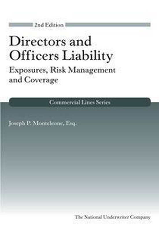 Directors and Officers Liability (ebook), Joseph P. Monteleone | 9781938130885 | Boeken | bol.com