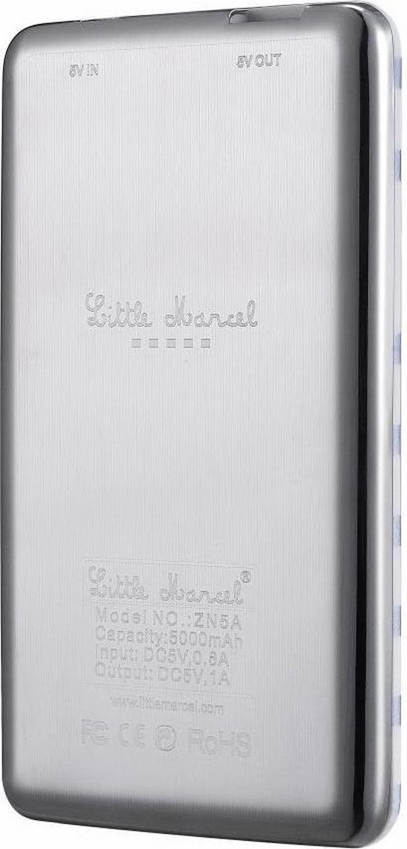 Little Marcel Power Bank 5000mAh - Wit | bol.com