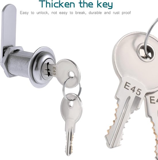 2 stuks brievenbussloten 1/8 inch (30 mm) veiligheid brievenbus slot ...