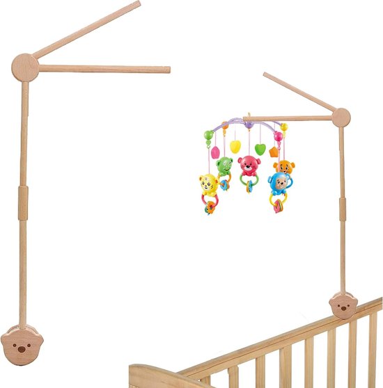 Mobiele houder hout voor babybed mobiele houder hout voor ophanging ...