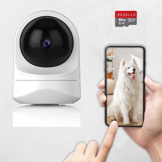 ReDello - Huisdiercamera - Beveiligingscamera - Beweeg en geluidsdetectie - Petcam met... | bol