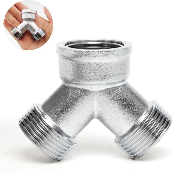 Y stuk kraan splitter - Aanvoer y stuk voor wasmachine - G 3/4" - Waterverdeler voor... | bol