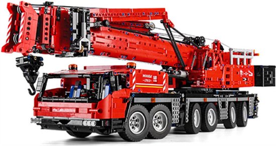 Mould King 17013 - Hijskraan - Rood - Met Afstandsbediening- Kraan ...