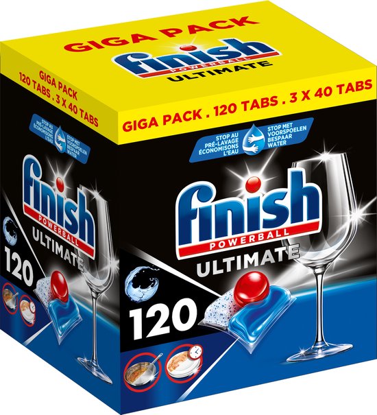 Finish Ultimate All in One Regular Vaatwastabletten - 120 Capsules ...