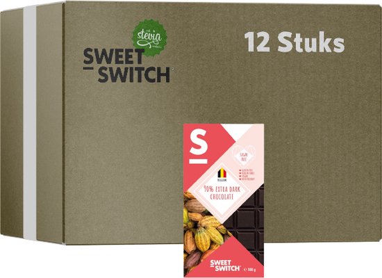Sweet Switch | Tablet | 90% Extra Pure Chocolade | 12 stuks | 12 x 100g ...
