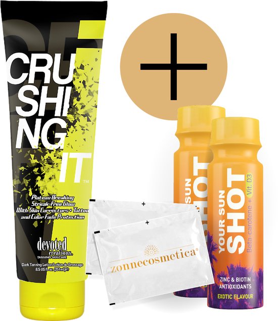 Devoted Creations - Crushing It + 2 Your Sun Shots + 2 Verfrissingsdoekjes | bol